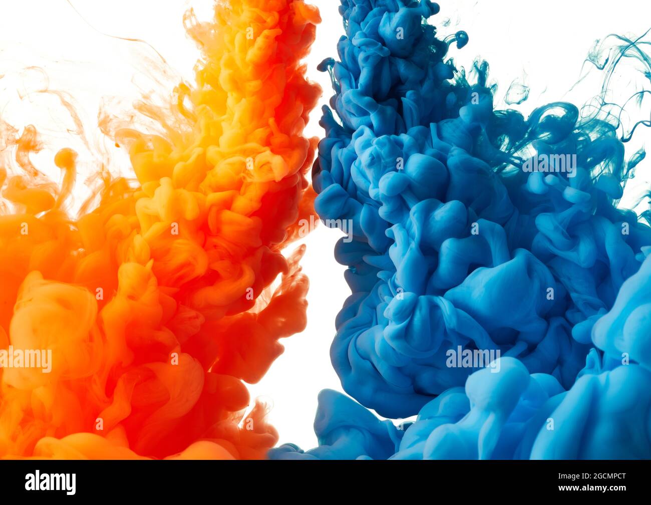 Color drop in water isolated on white background Stock Photo - Alamy