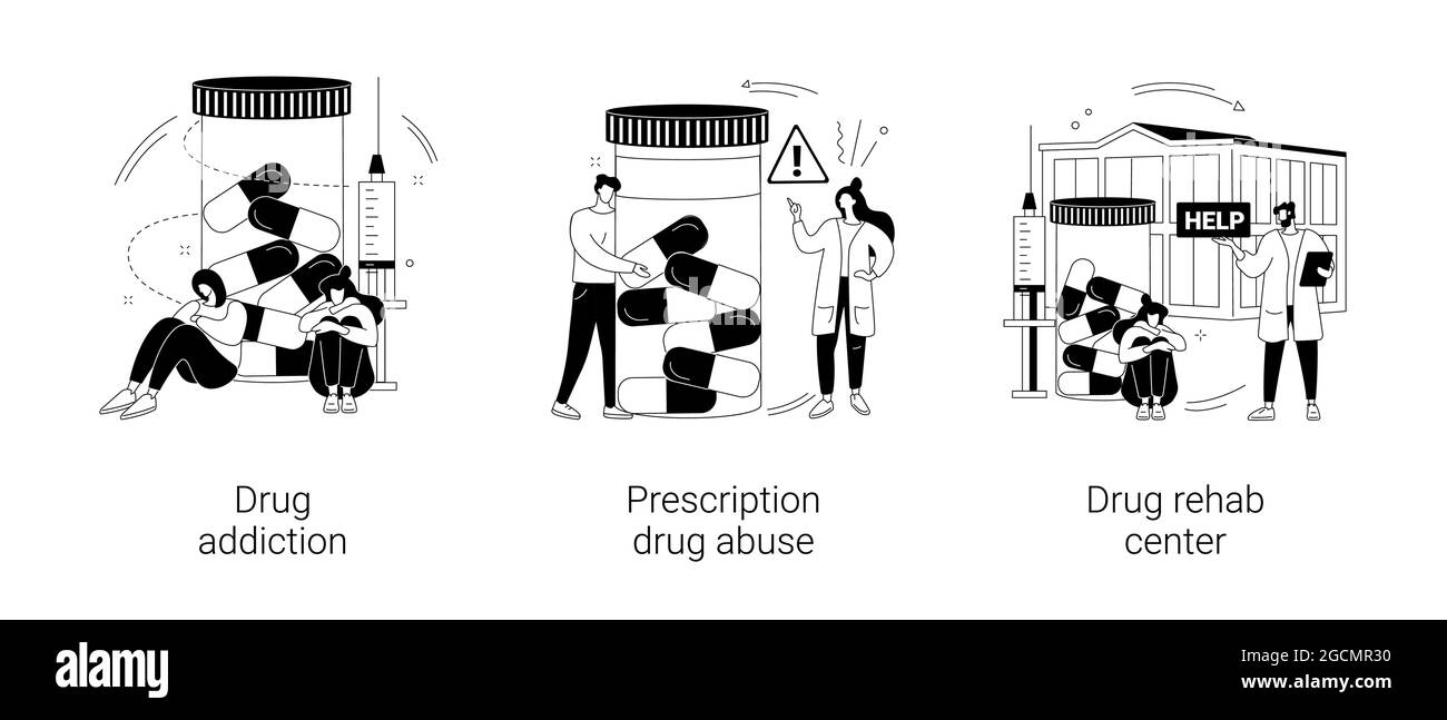 Drug Addiction Abstract Concept Vector Illustrations Stock Vector Image