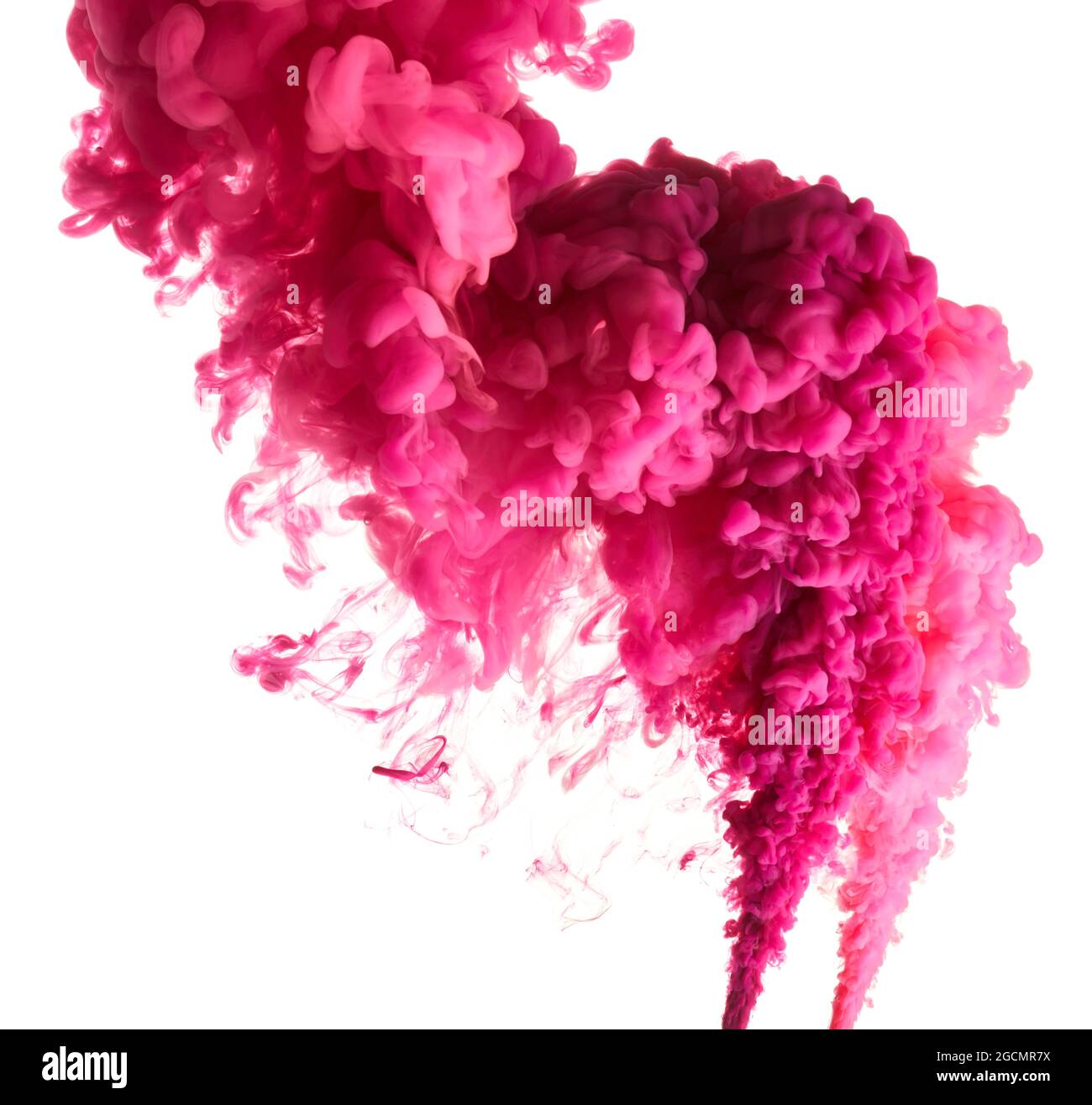 Color drop in water isolated on white background Stock Photo - Alamy