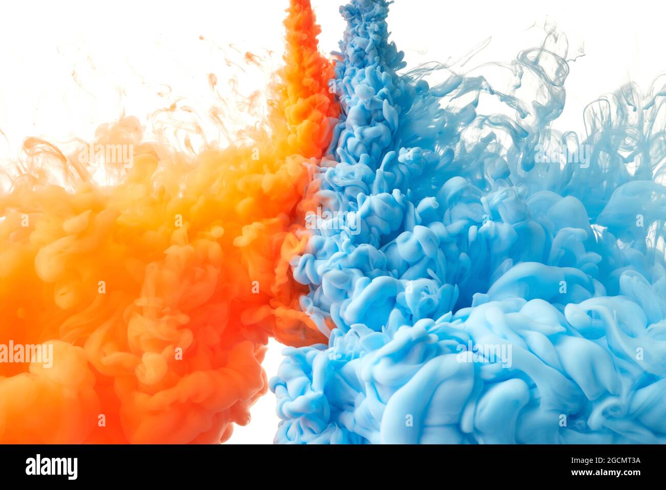 Ink drop in water isolated on white background Stock Photo - Alamy