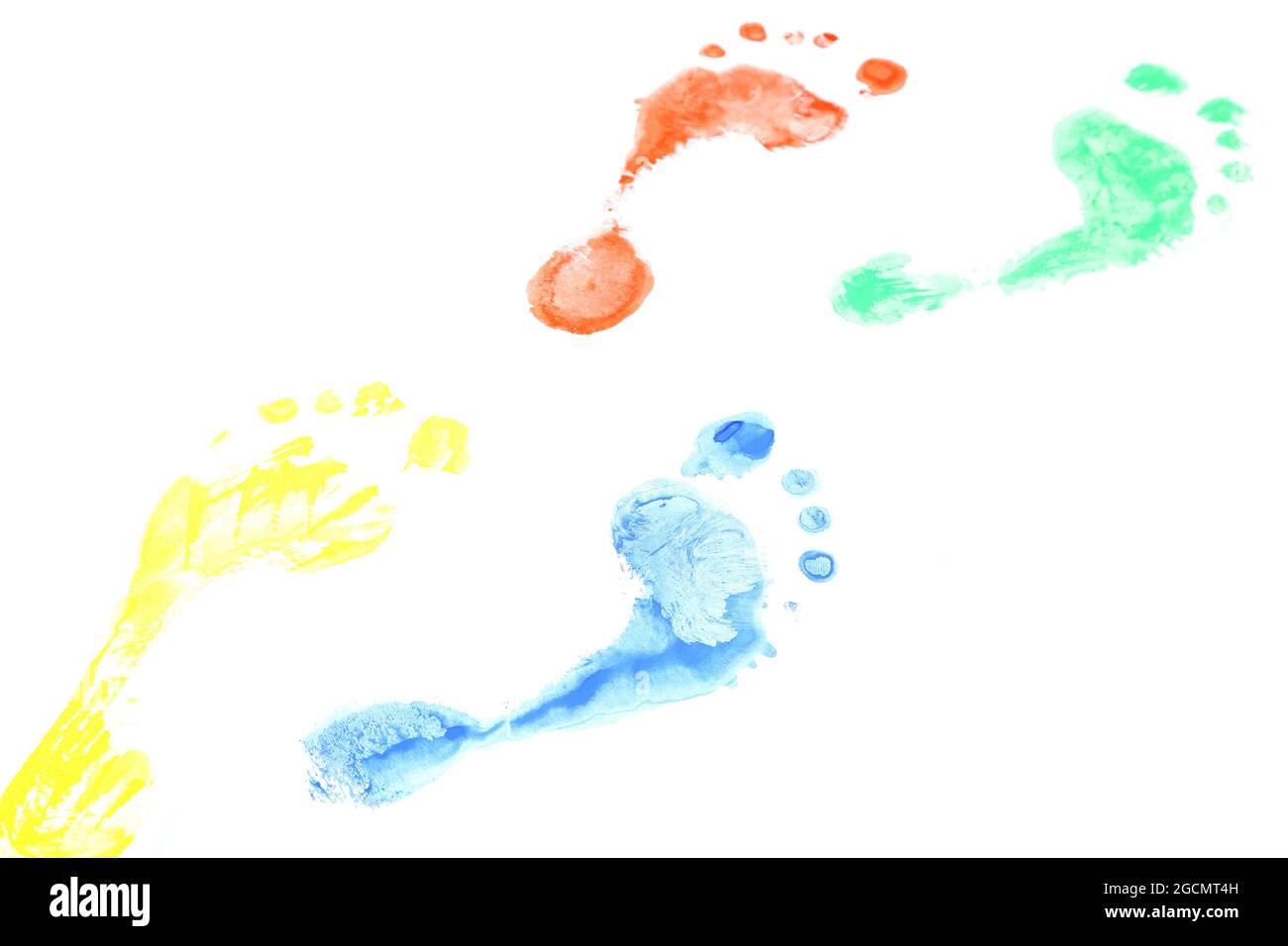 Footprint, close up, isolated in white Stock Photo - Alamy