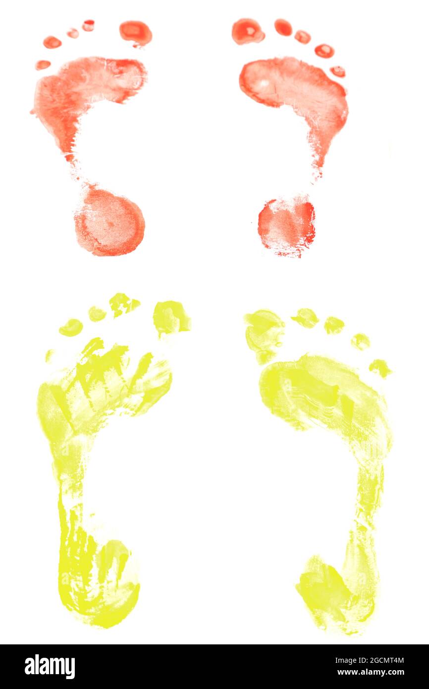 Footprint, close up, isolated in white Stock Photo - Alamy