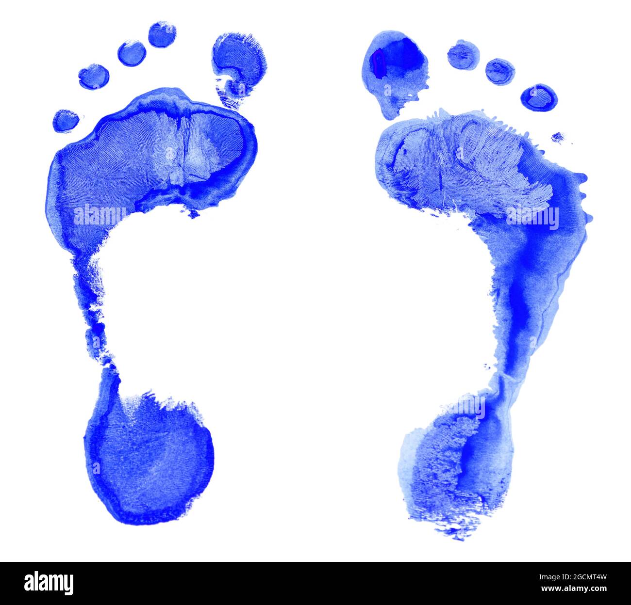 Footprint, close up, isolated in white Stock Photo - Alamy