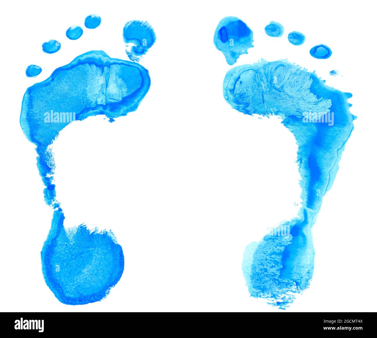 Footprint, close up, isolated in white Stock Photo - Alamy
