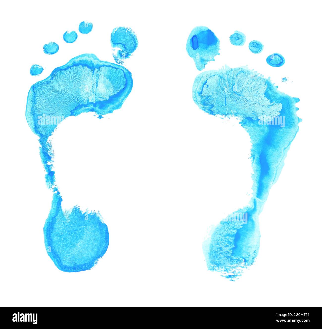 Footprint, close up, isolated in white Stock Photo - Alamy
