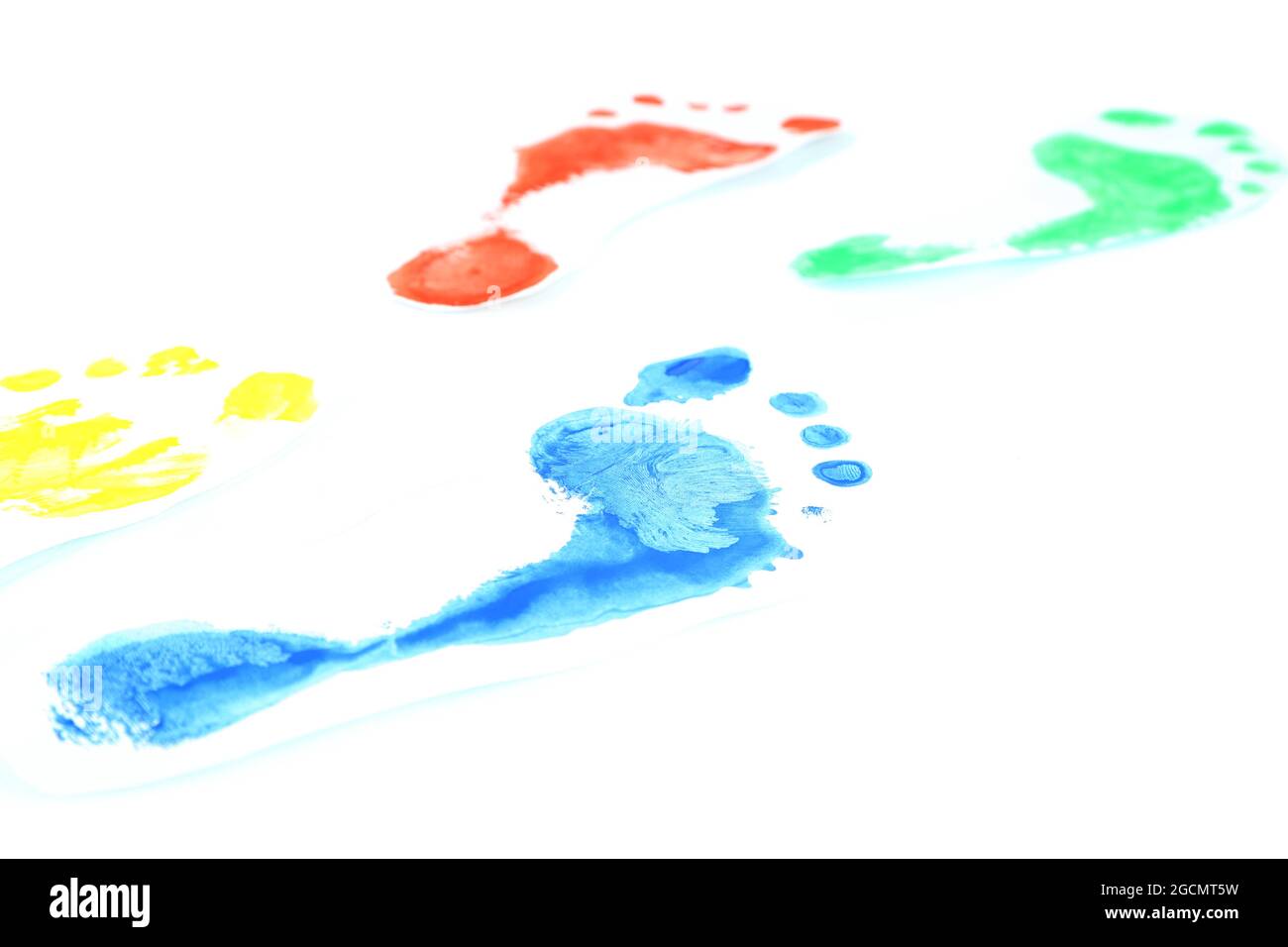 Footprint, close up, isolated in white Stock Photo - Alamy