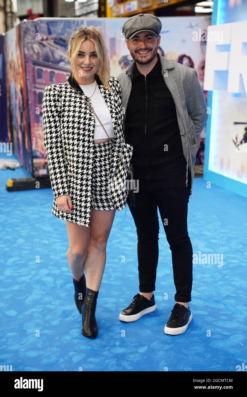 Sian Welby and Jonno Turner arriving at Cineworld Leicester Square ...