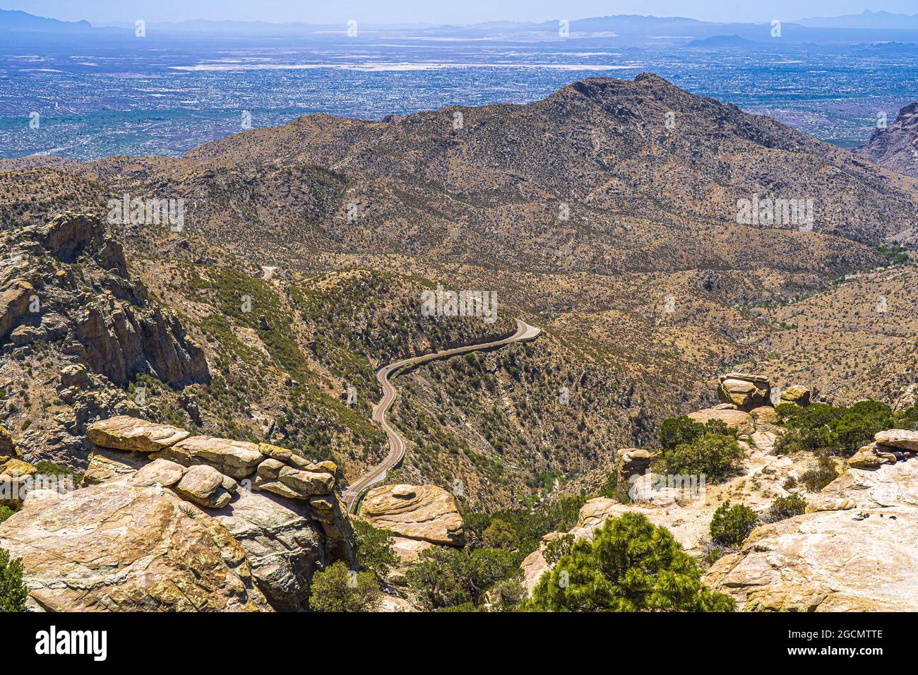 From the mountains above Tucson, Arizona Stock Photo - Alamy