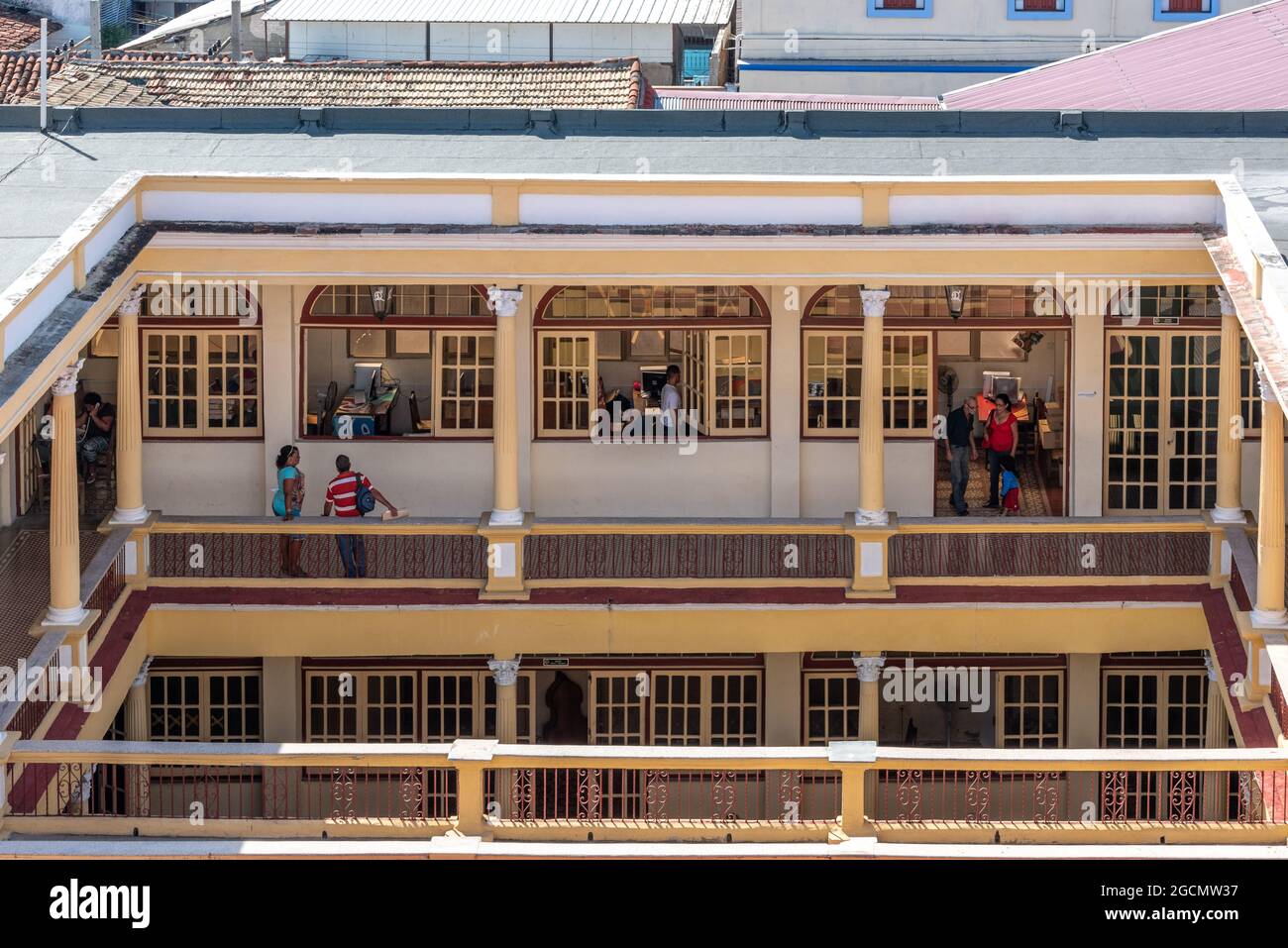 Office building architecture, Santiago de Cuba, Cuba, 2016 Stock Photo ...