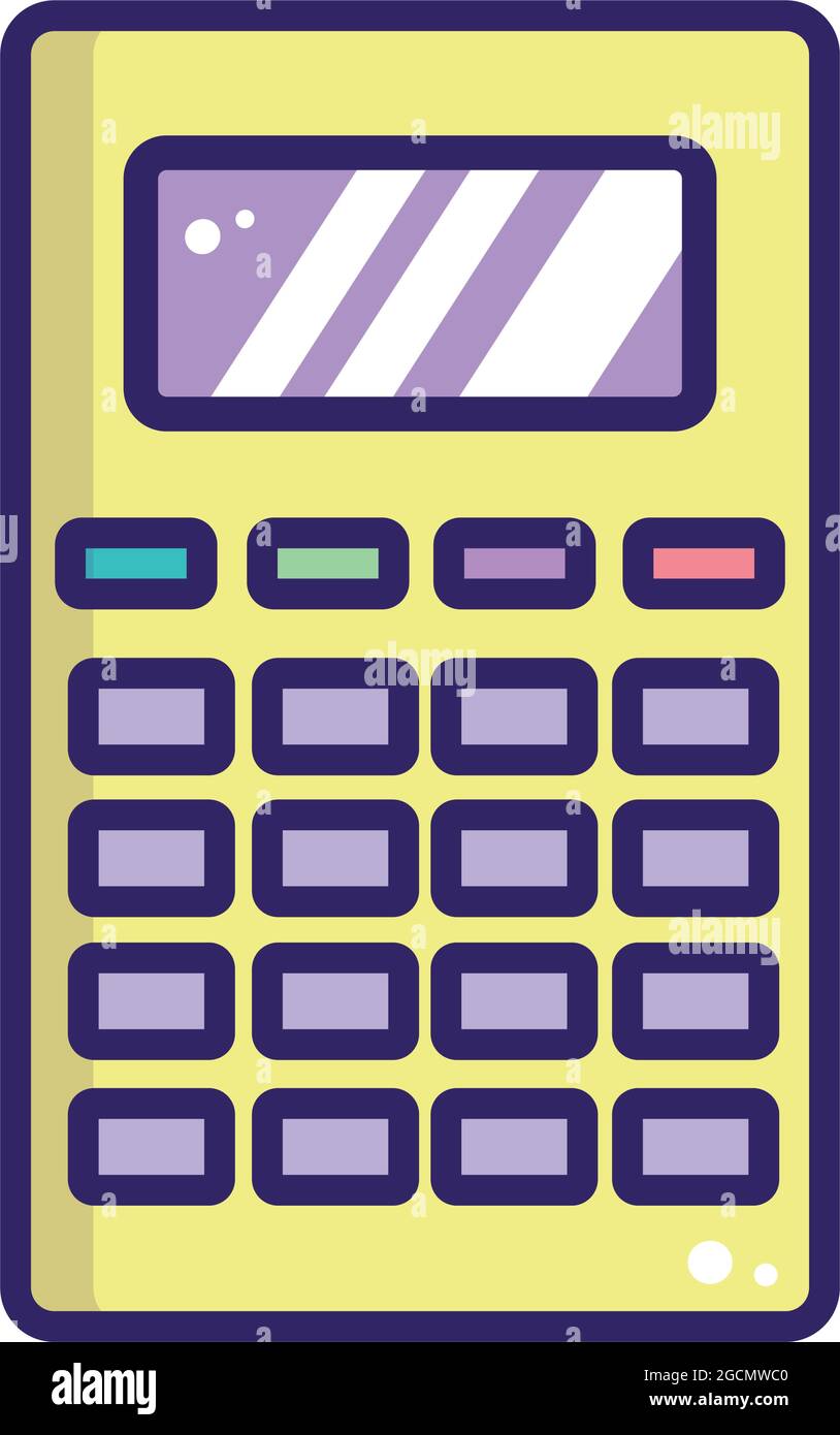 Isolated calculator icon school supply icon Stock Vector Image & Art ...