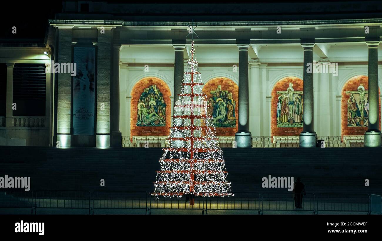 FATIMA, PORTUGAL - Jan 13, 2019: Christmas time in Fatima Portugal ...