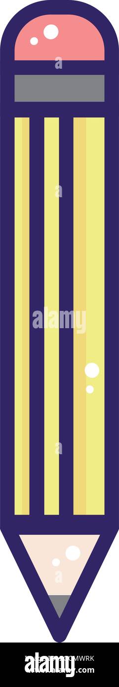 Pencil ruler flat color Stock Vector Images - Alamy