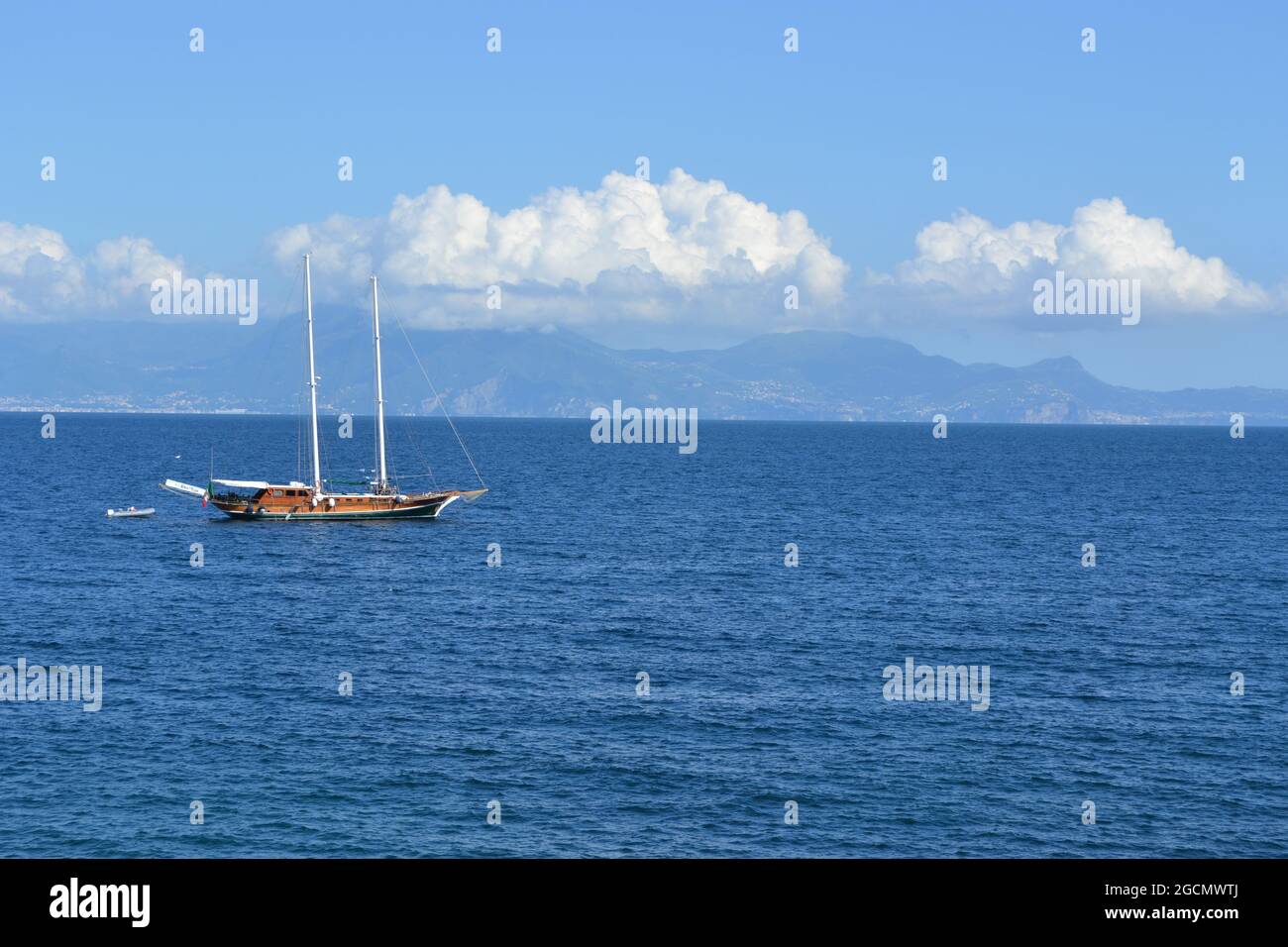 Naples Napoli Italy Municipalita 2 sea bay boats vesuvius Stock Photo ...