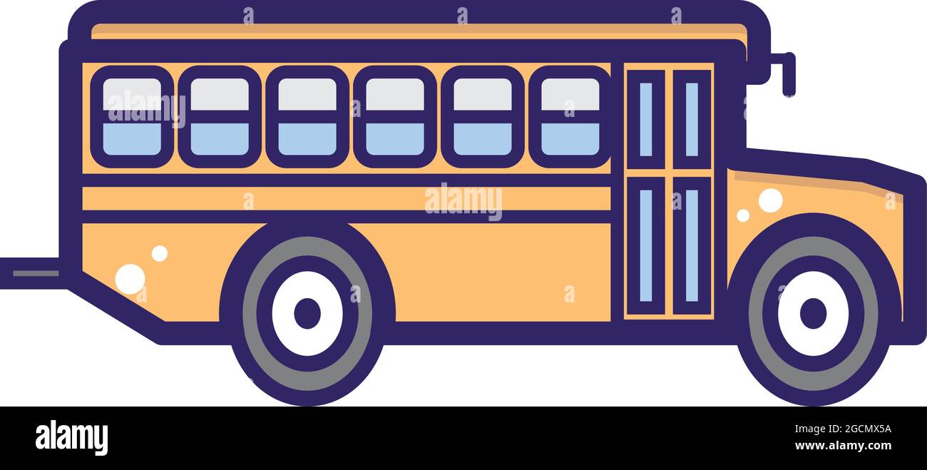 Isolated flat school bus icon Stock Vector Image & Art - Alamy