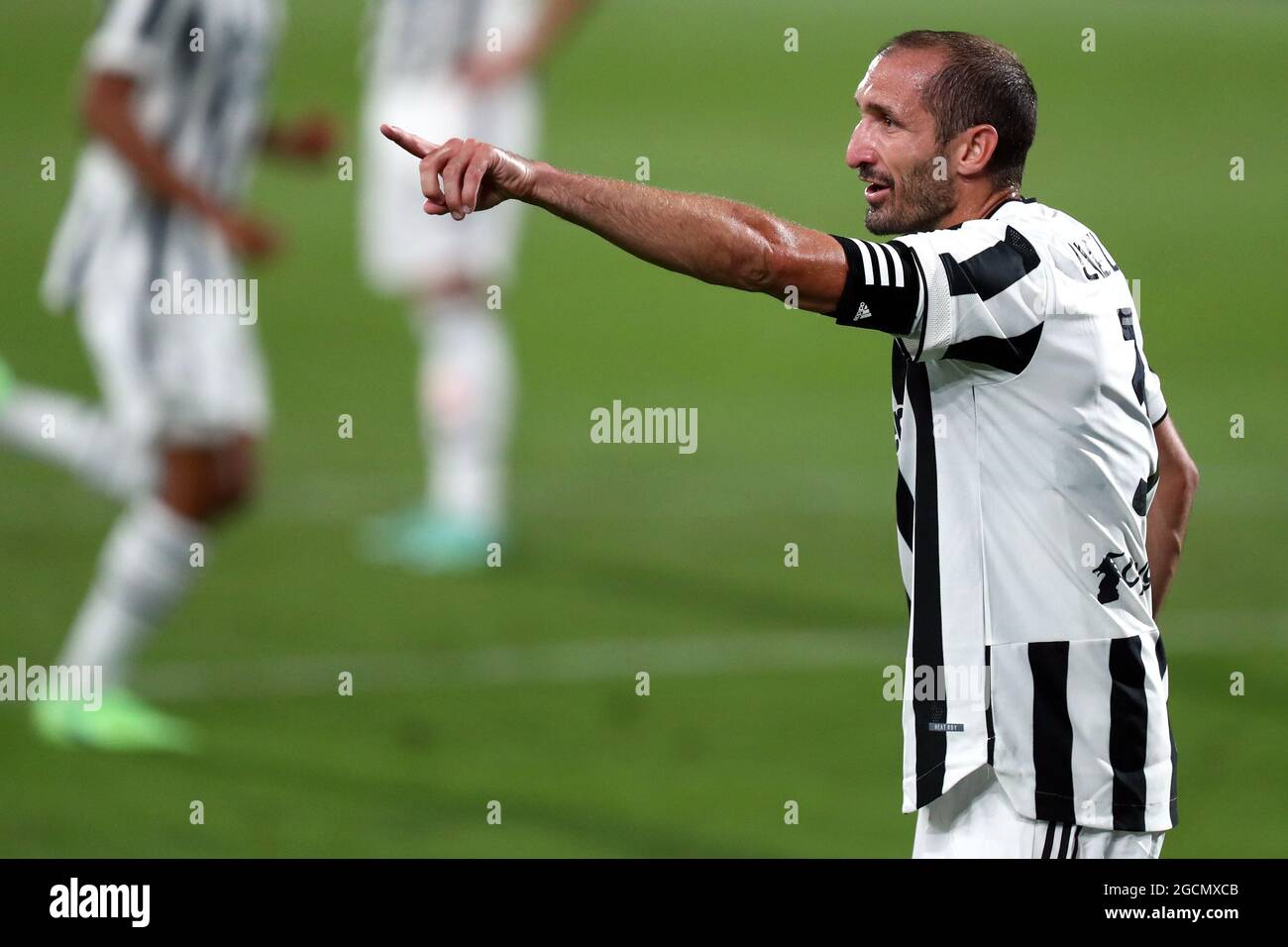 Giorgio Chiellini of Juventus Fc gestures during the Joan Gamper Trophy ...