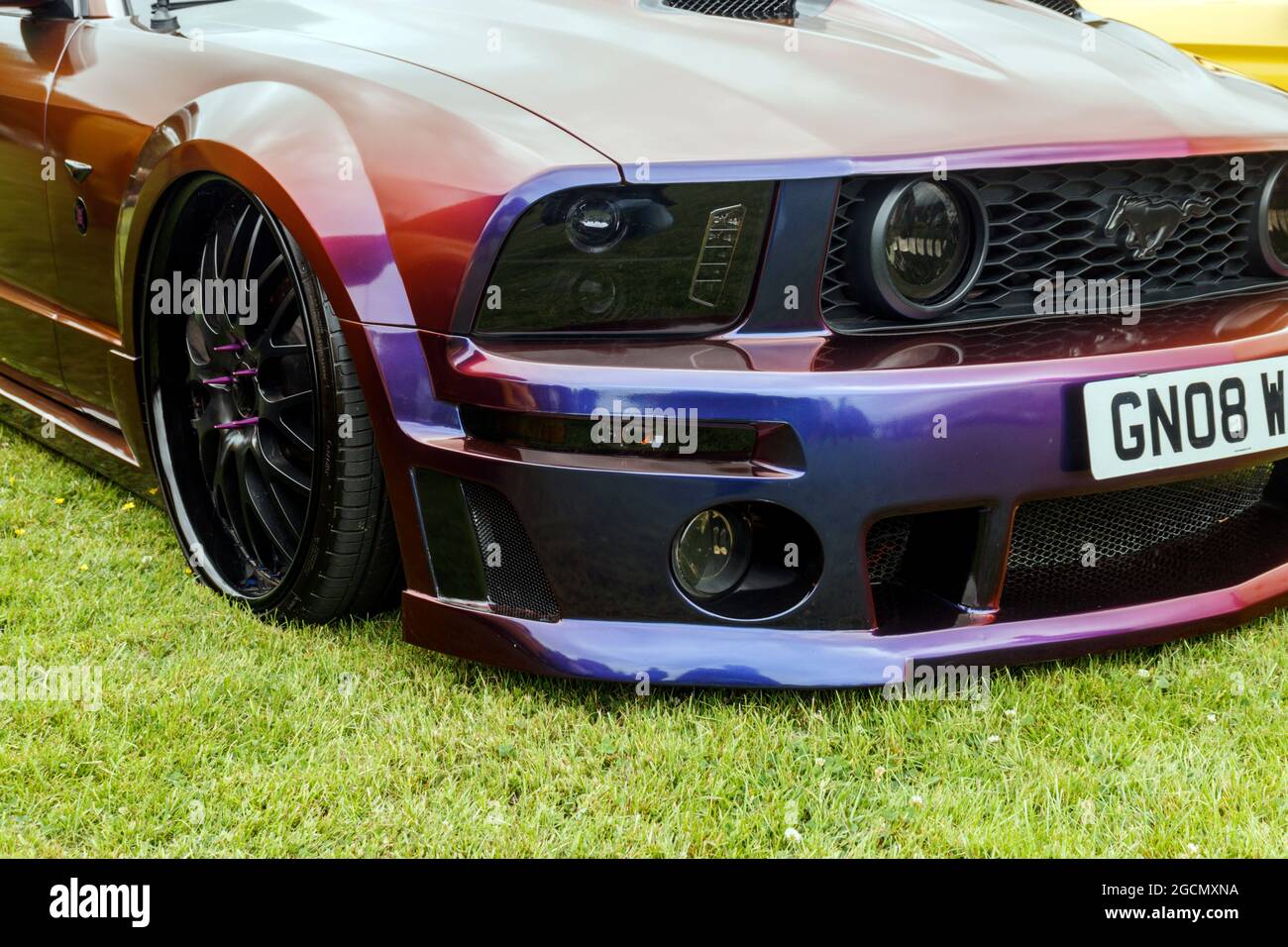 Customised Ford Mustang. Burnley Classic Vehicle Show 2021 Stock Photo ...