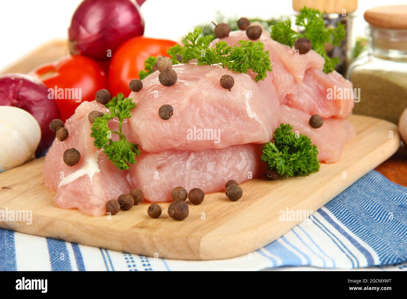 Raw turkey meat close up Stock Photo - Alamy