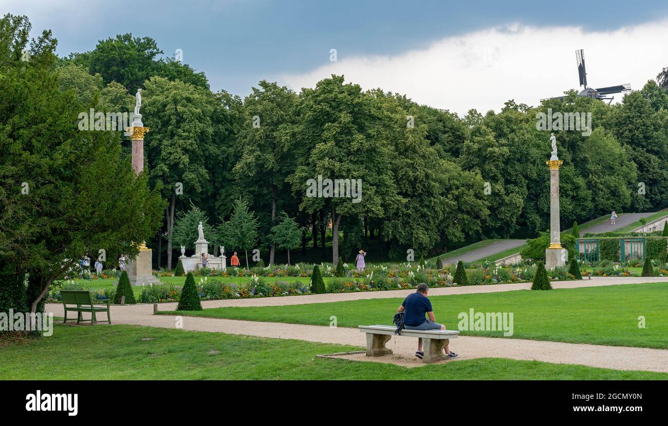 The Palace Gardens With The Sanssouci Palace In Potsdam Stock Photo - Alamy
