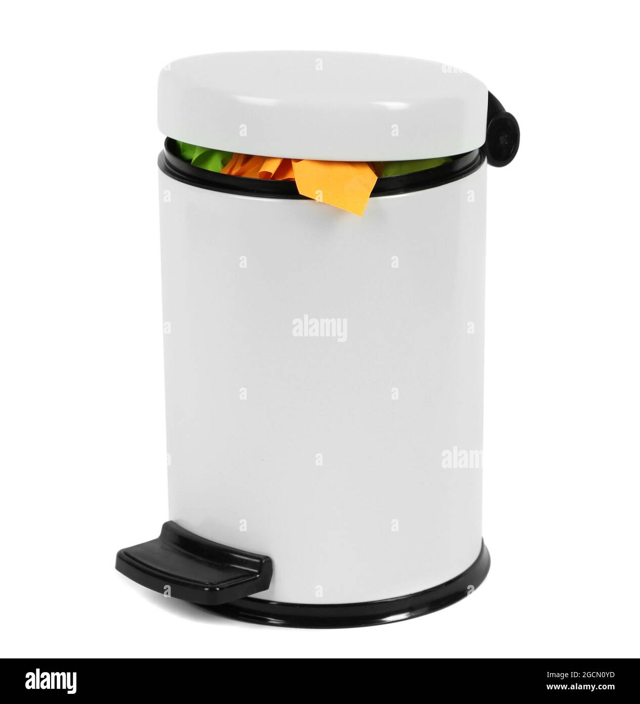 Garbage bin, isolated on white Stock Photo - Alamy