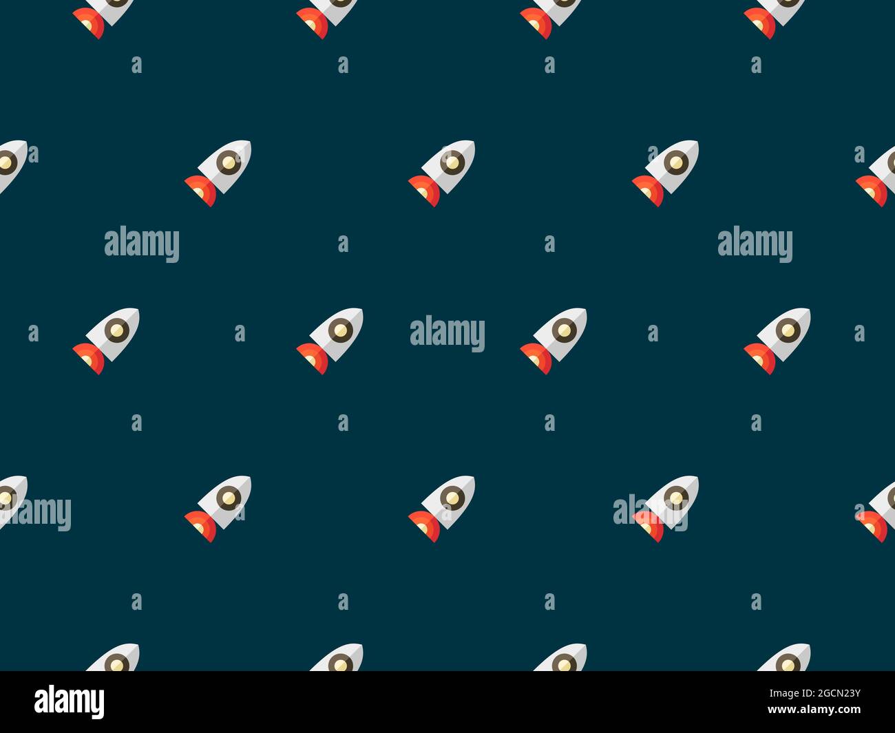 Stylized rockets in simple geometric shapes. Seamless pattern Stock ...