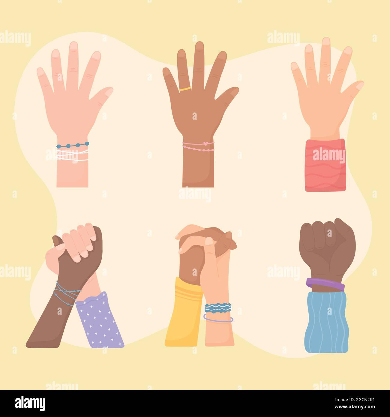 hands against racial discrimination Stock Vector Image & Art - Alamy