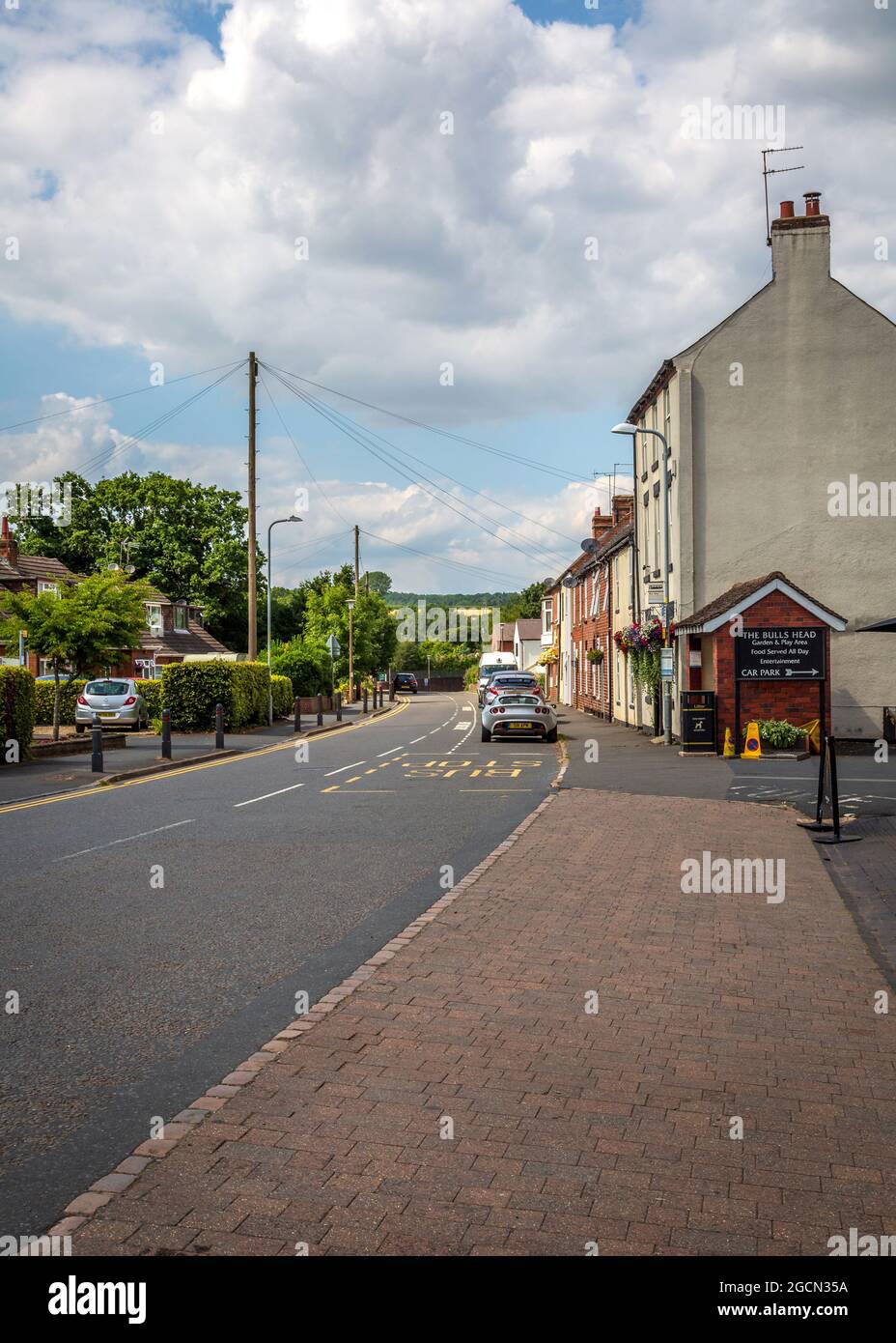 Castle Street view in the Worcestershire village of Cookley Stock Photo ...