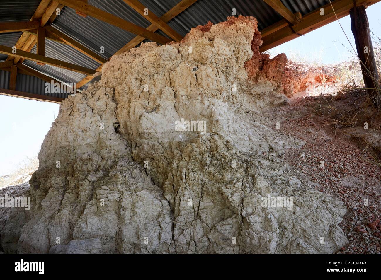 Soil layers at Olorgesailie Prehistoric Site in Kenya Africa Stock ...