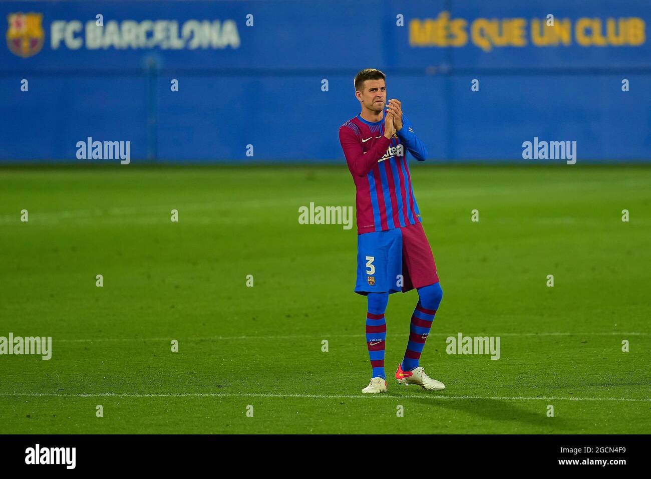 Gerard Pique of FC Barcelona during the Joan Gamper Trophy match ...