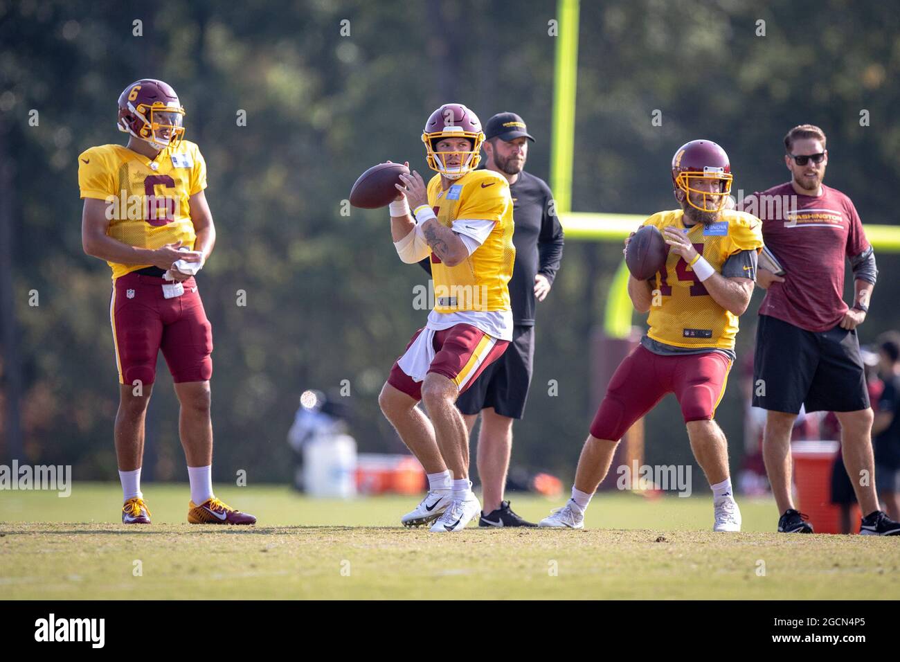 August 9, 2021: The three Washington Football Team quarterbacks (from ...