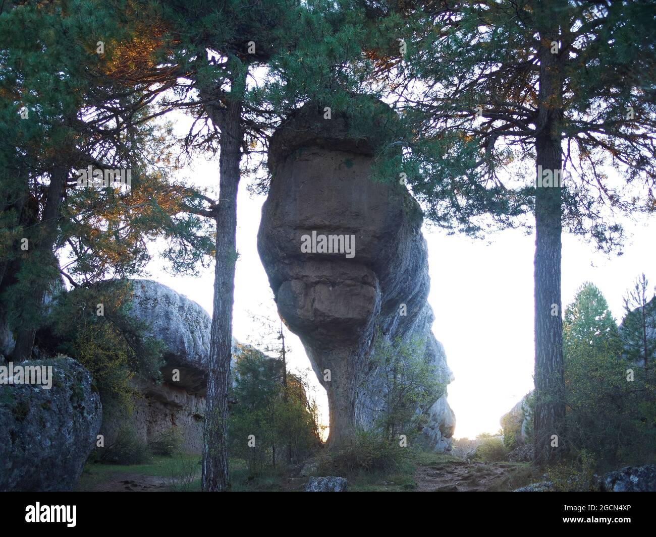 Whimsical shaped rocks in the enchanted city of Cuenca, Spain Stock ...