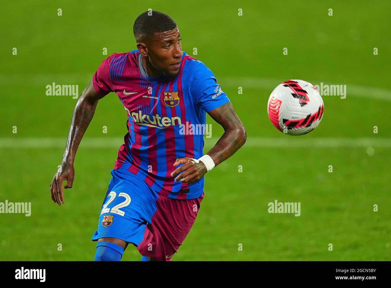 Emerson Royal of FC Barcelona during the Joan Gamper Trophy match ...