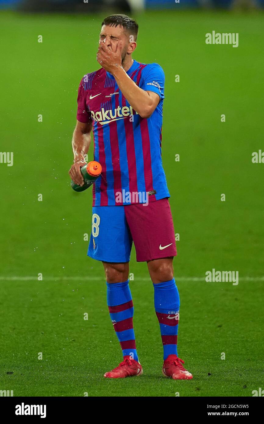 Jordi Alba of FC Barcelona during the Joan Gamper Trophy match between ...