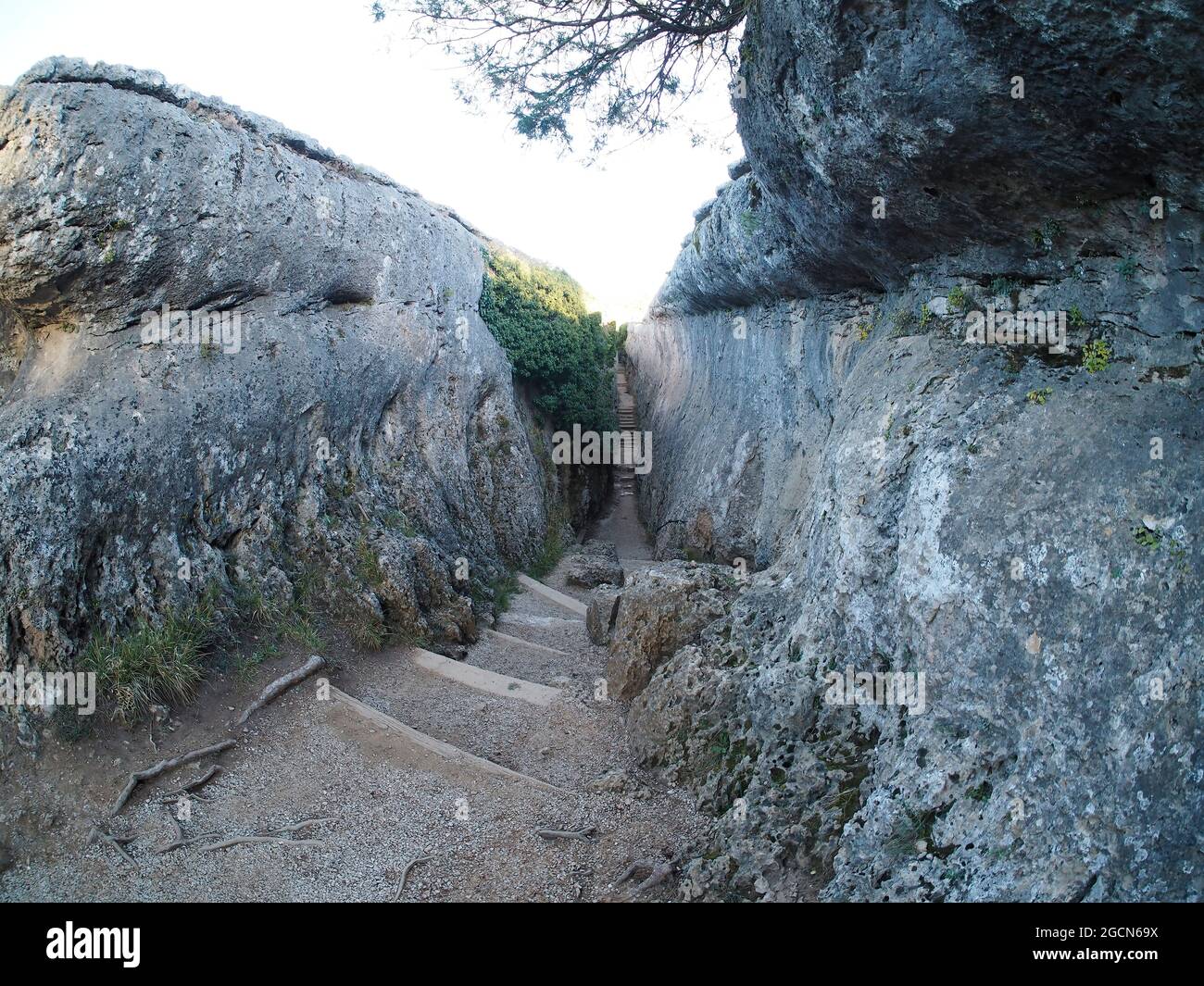 Whimsical shaped rocks in the enchanted city of Cuenca, Spain Stock ...