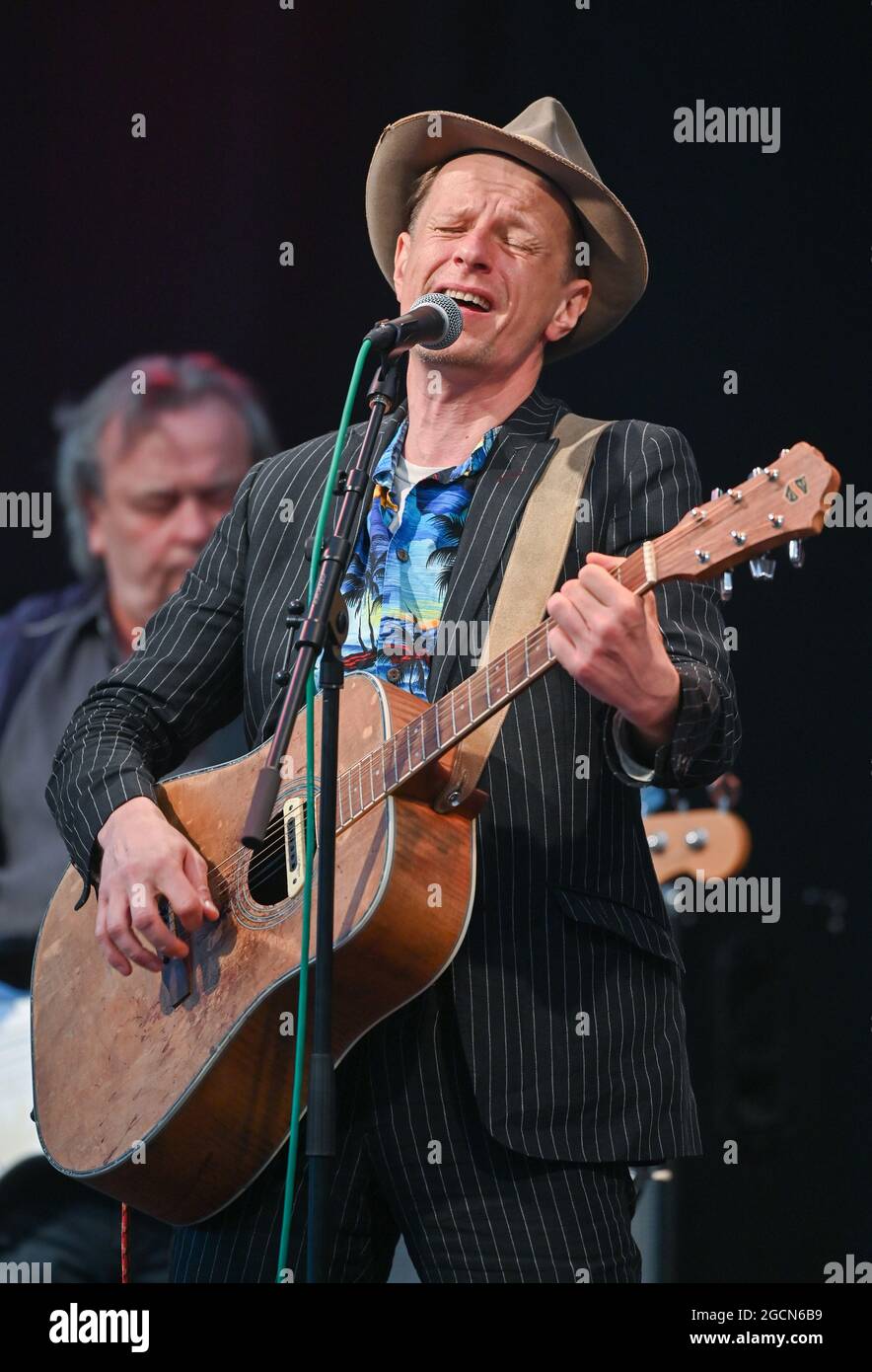 Neuhardenberg, Germany. 08th Aug, 2021. Alexander Scheer, actor ...