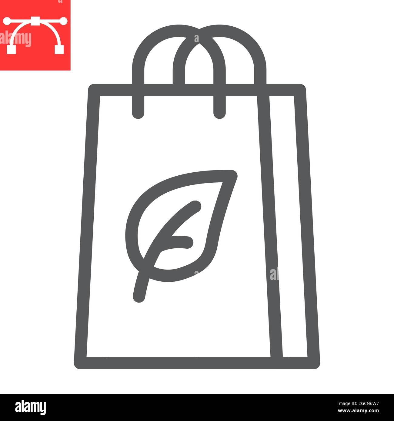 Eco bag line icon, reusable and ecology, ecobag vector icon, vector ...