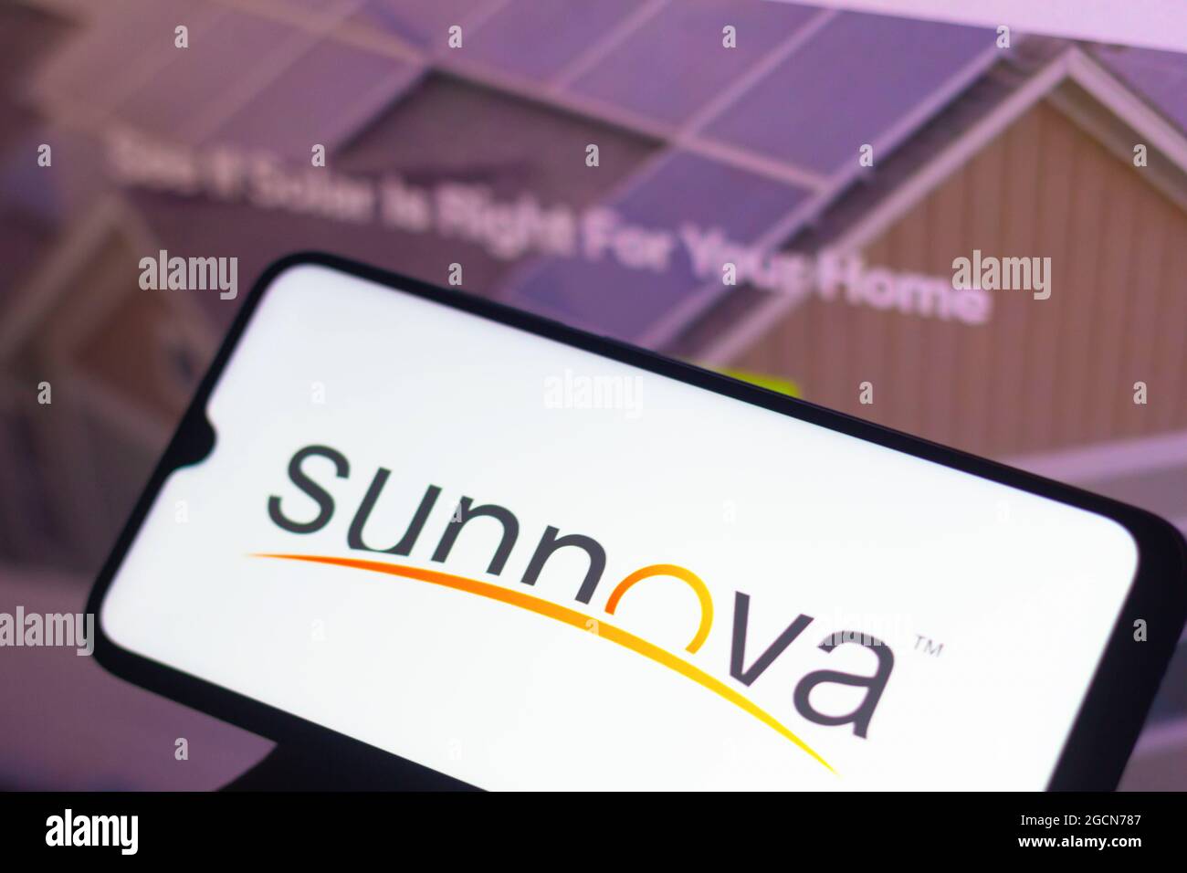 Brazil. 08th Aug, 2021. In this photo illustration, the Sunnova Energy ...