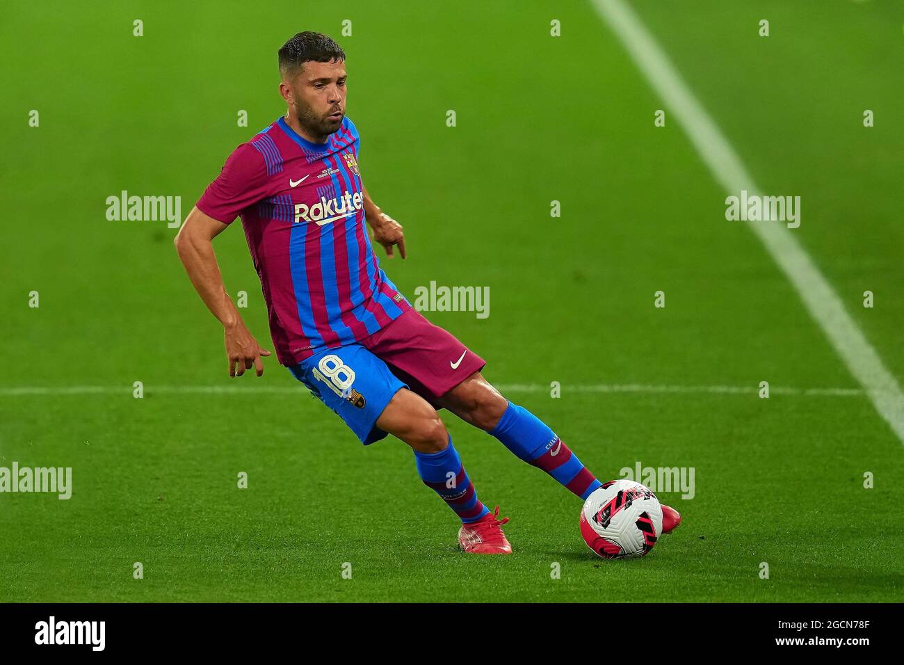 Jordi Alba of FC Barcelona during the Joan Gamper Trophy match between ...