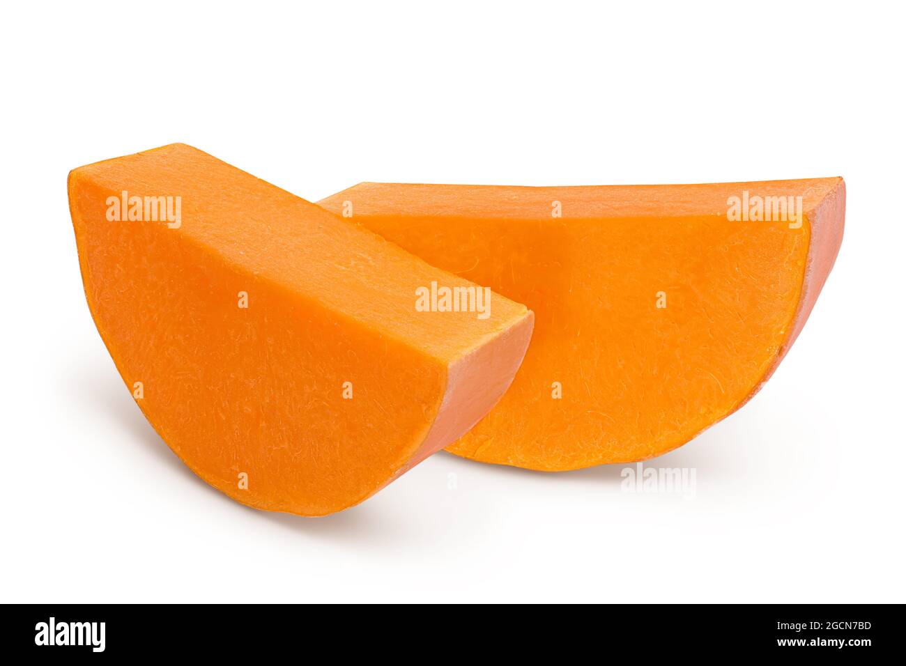 butternut squash slice isolated on white background with clipping path ...