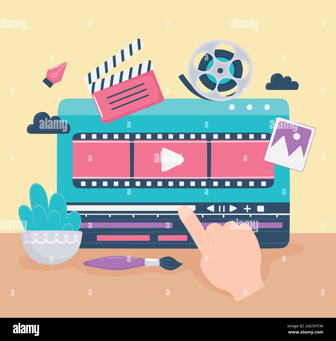 motion design computer screen Stock Vector Image & Art - Alamy