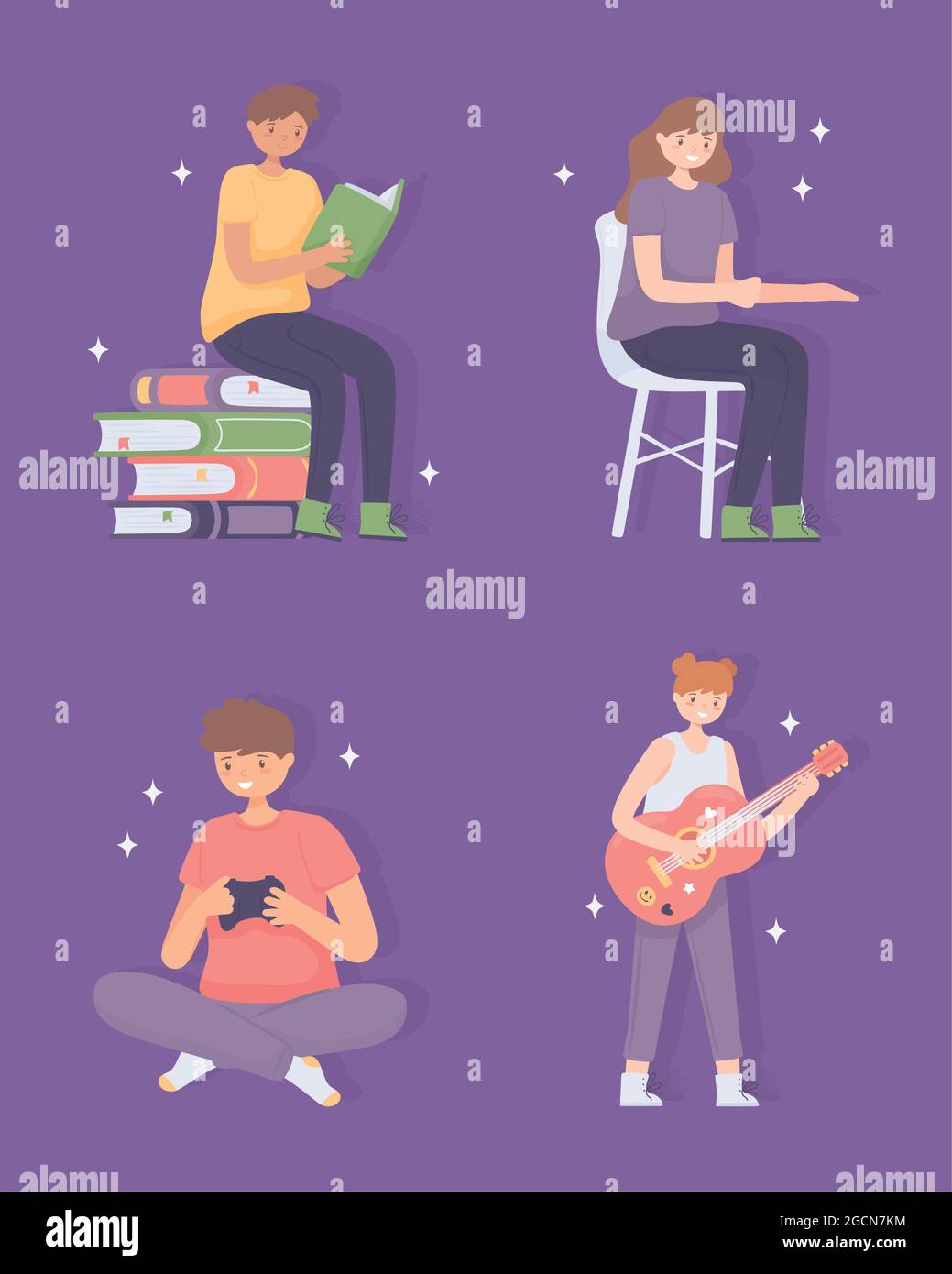 people learning set Stock Vector Image & Art - Alamy
