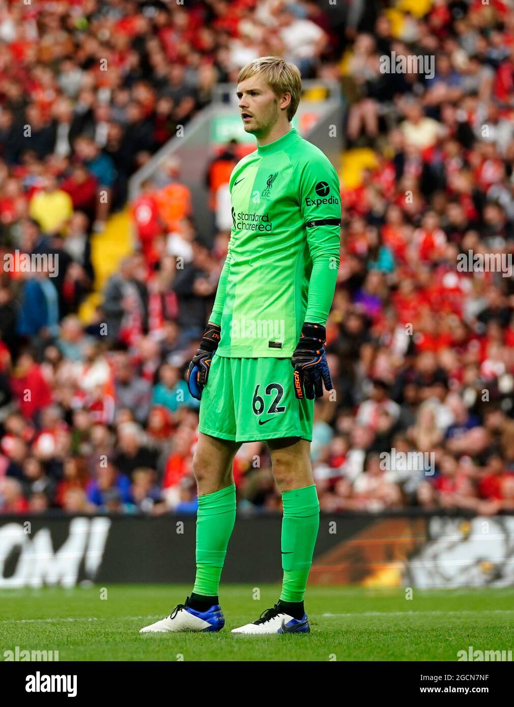 Liverpool goalkeeper Caoimhin Kelleher during the pre-season friendly ...