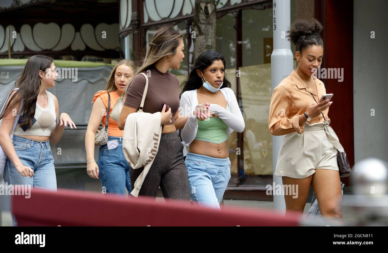 Young women, out shopping, in summery clothes Stock Photo - Alamy Young women, out shopping, in summery clothes Stock Photo - Alamy