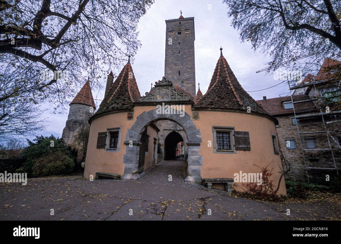 Burgtor, castle gate, Rothenburg ob der Tauber, Bavaria, Germany Stock ...