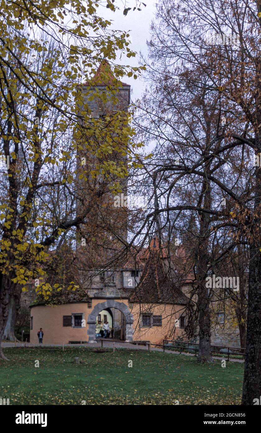 Burgtor, castle gate, Rothenburg ob der Tauber, Bavaria, Germany Stock ...