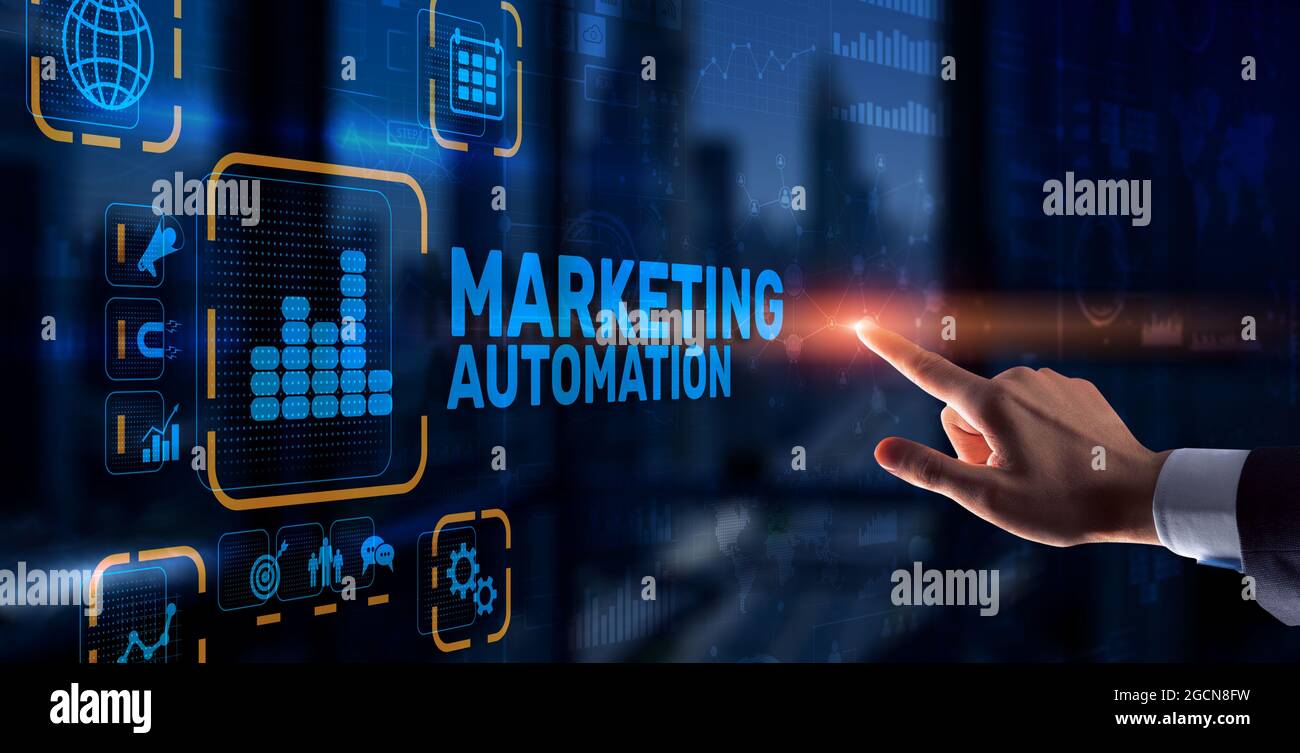 Marketing automation concept. Business Technology Internet and network ...