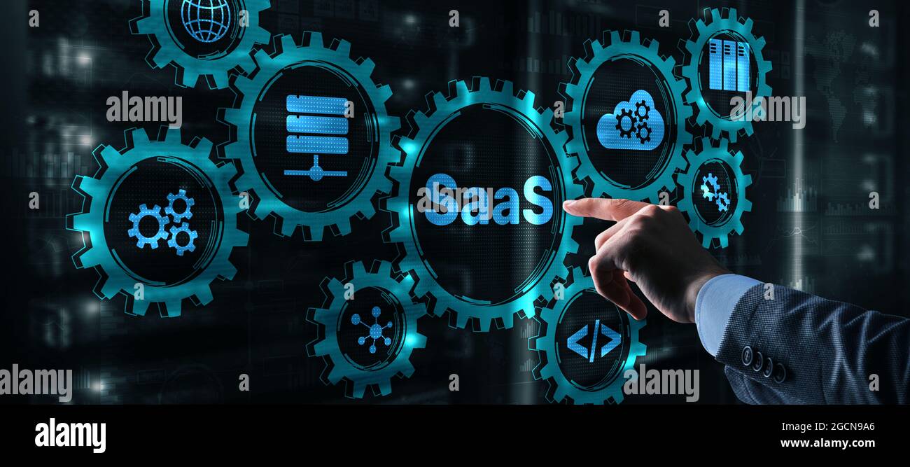 Saas Software As A Service Internet And Networking Technology Concept