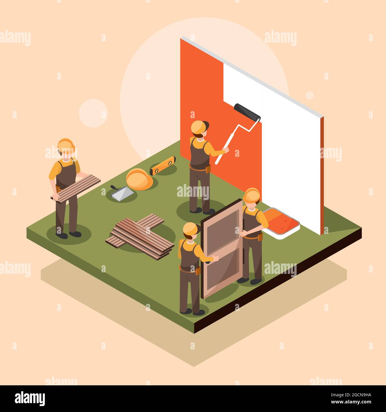 Home painting materials Stock Vector Images - Alamy