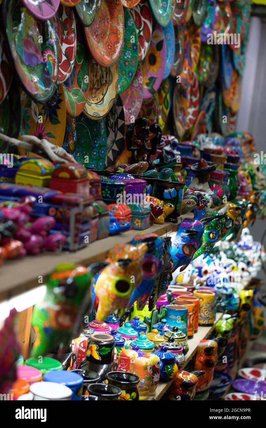 Vertical shot of various toys in a market Stock Photo - Alamy