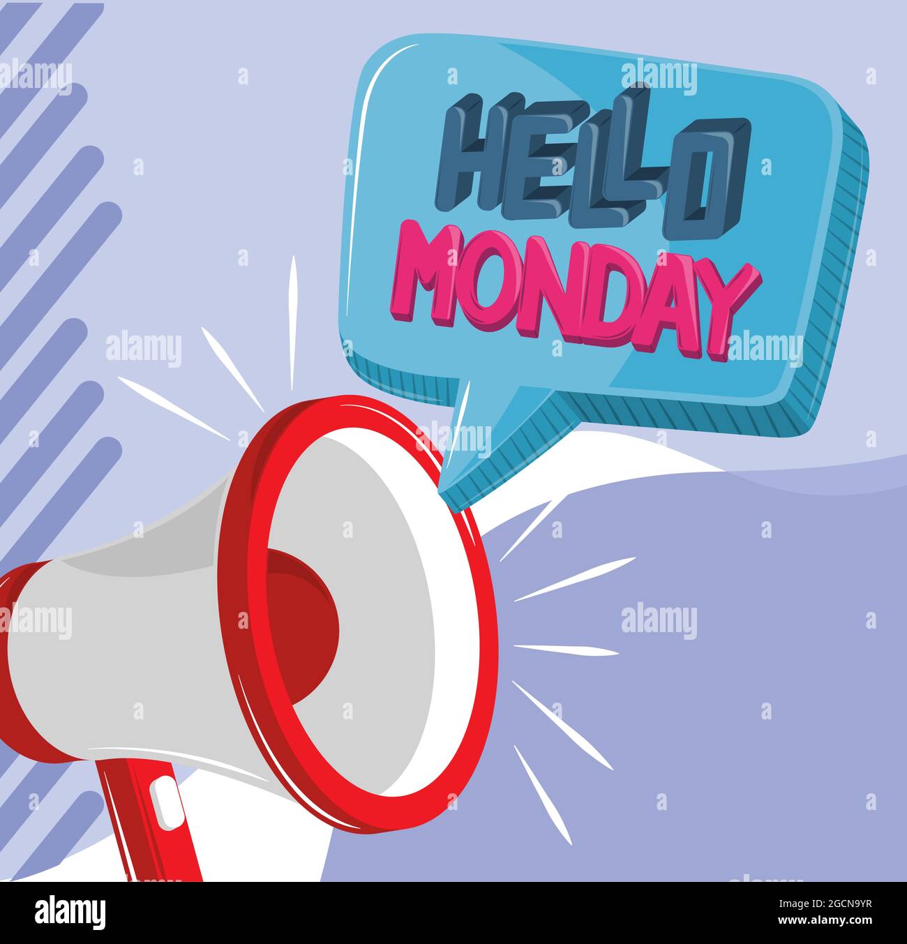Hello monday lettering Stock Vector Images - Alamy