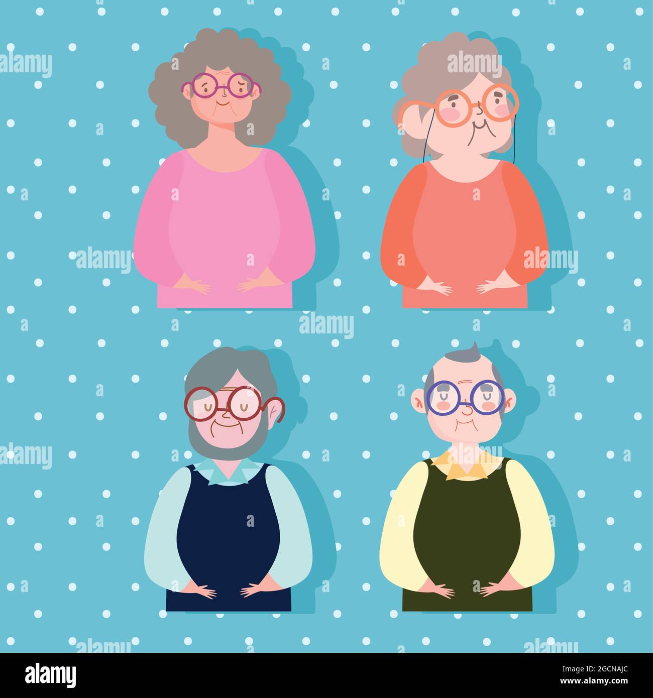 cute grandparents set Stock Vector Image & Art - Alamy